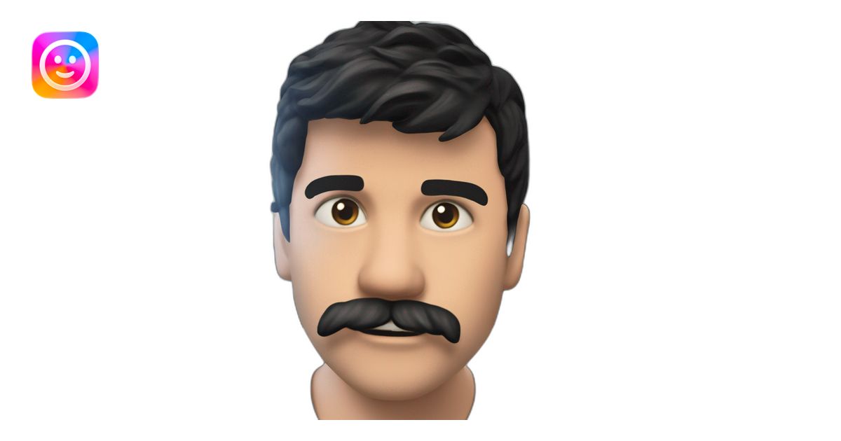 serious mustached man staring emoji | AI Emoji Generator