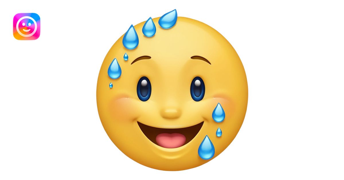 Emoji, yellow round laughing face, blue tears of joy emoji | AI Emoji ...