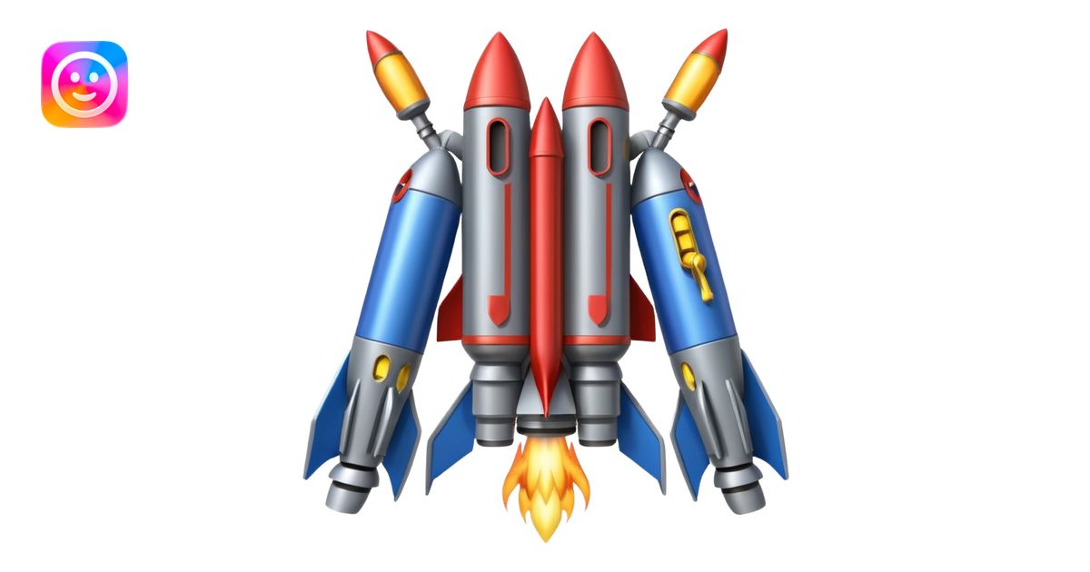 wide jetpack with rocket projectiles on both sides, back view, no fire ...