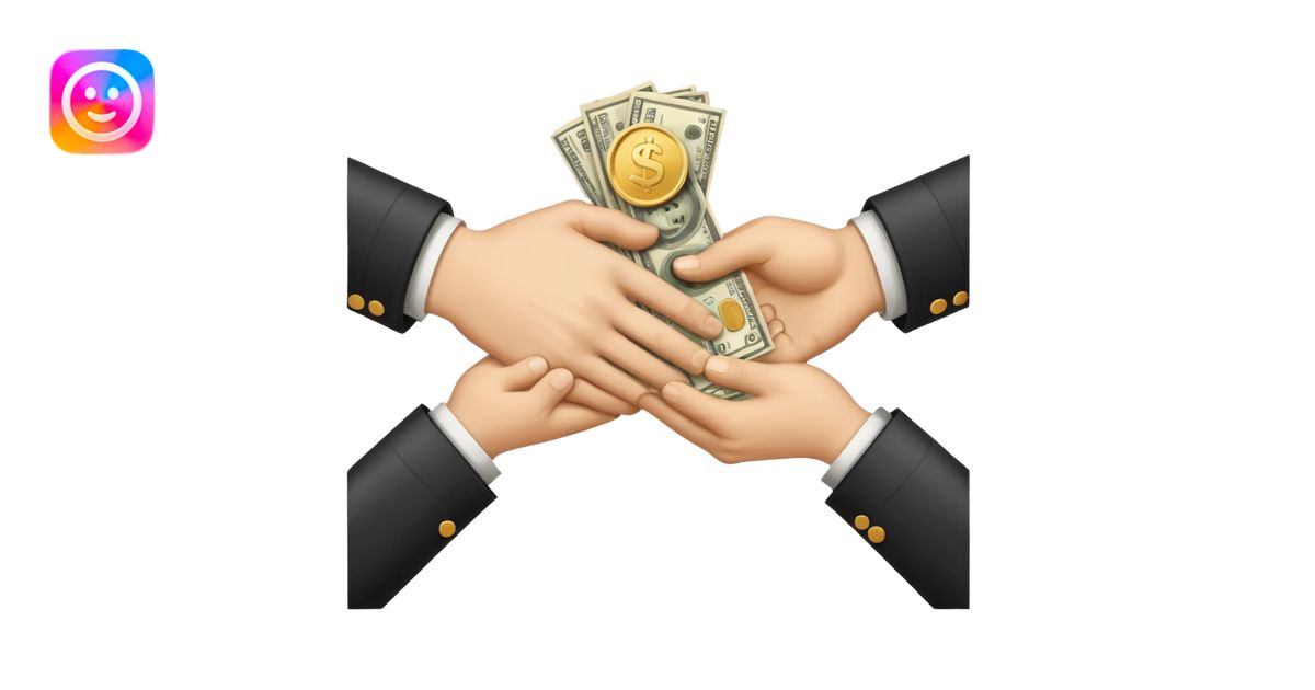 Handshake + money icon emoji | AI Emoji Generator