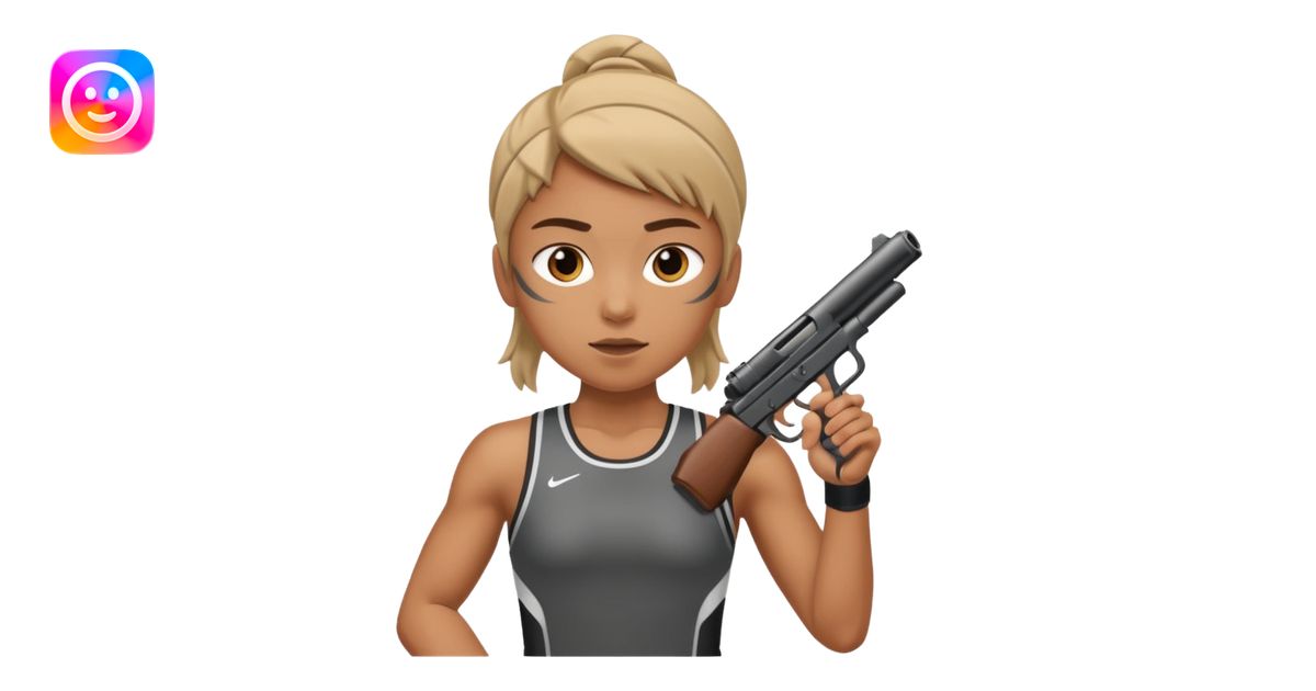 athlete with gun shooting, in Olympics emoji | AI Emoji Generator
