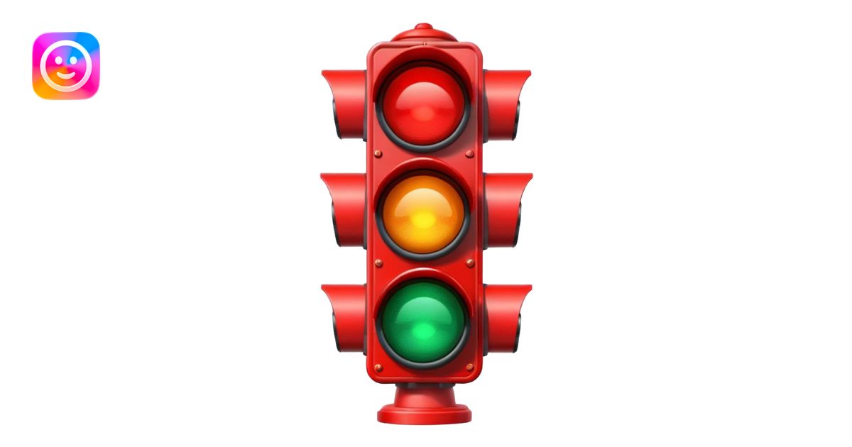 a Red Traffic Light emoji | AI Emoji Generator