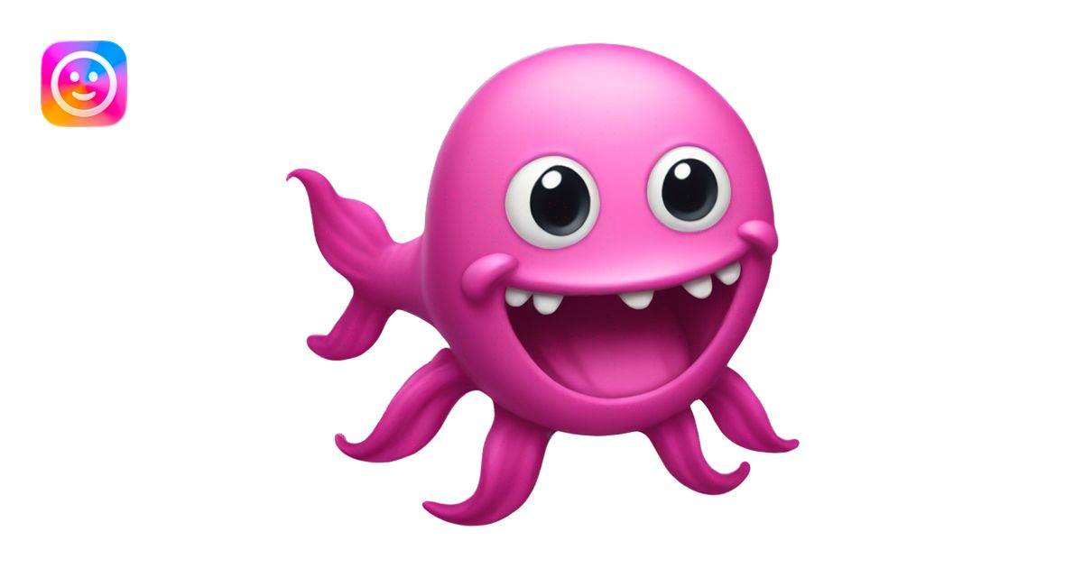 Pink sea creature emoji | AI Emoji Generator