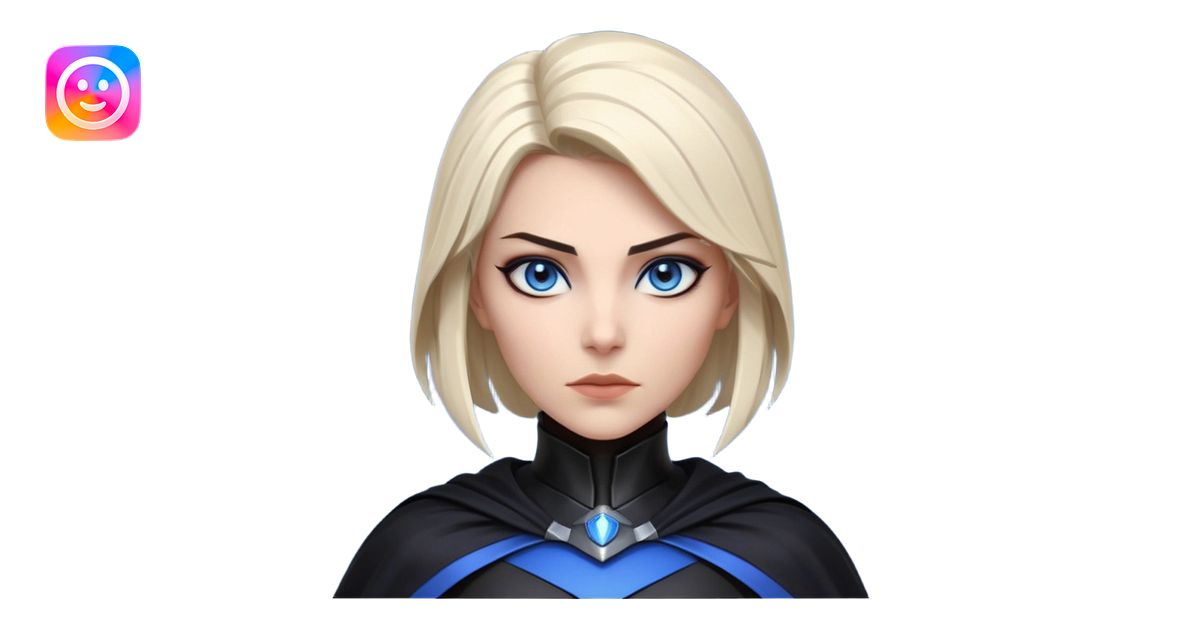 dark sci-fi villain female portrait, head and shoulders only, black ...