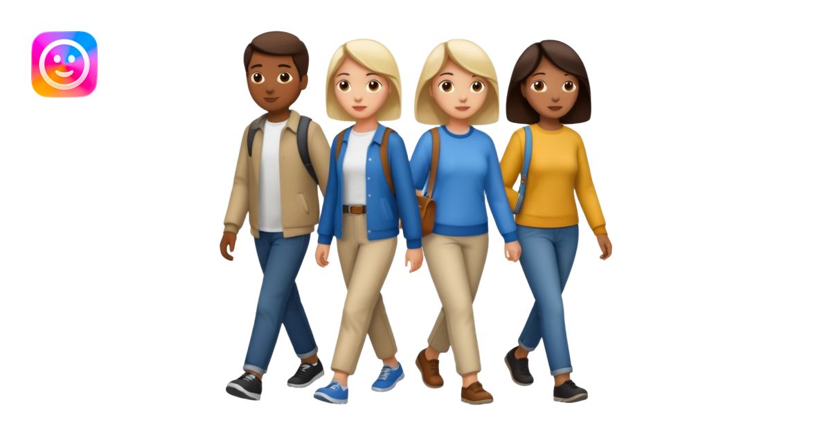 Line of people emoji | AI Emoji Generator