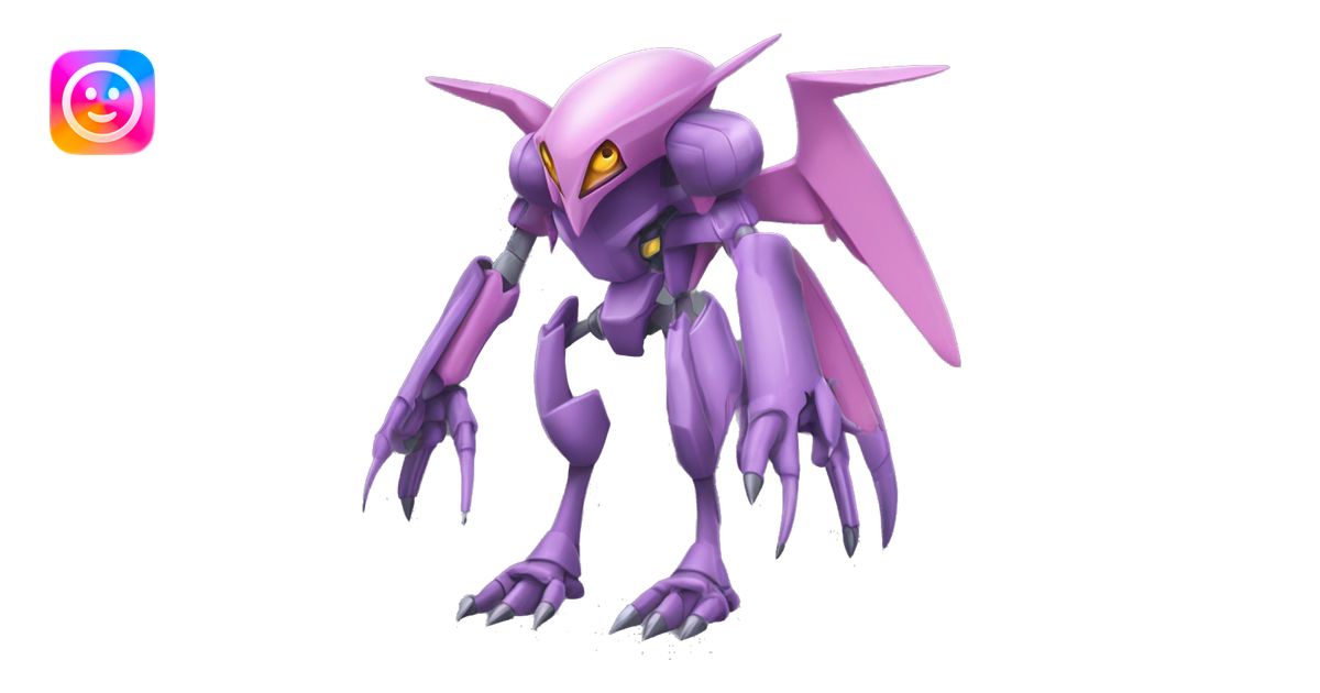 Cool Edgy Godly Digimon-Genesect-Palkia-Medabot full body emoji | AI ...