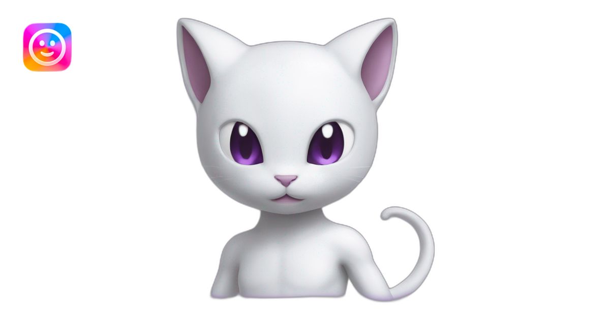 Mewtwo accompagné de mew emoji | AI Emoji Generator