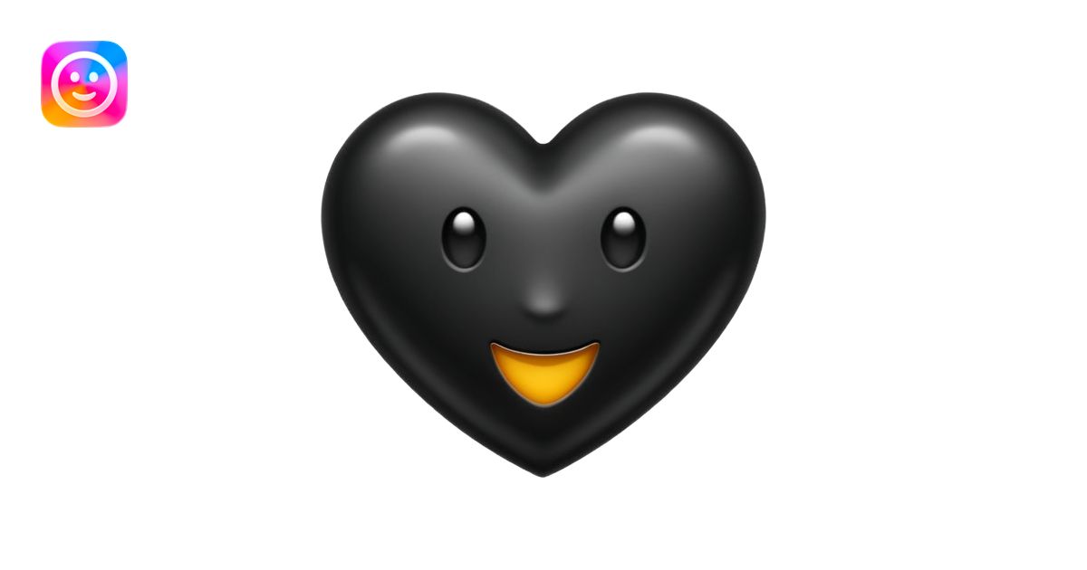 Coeur noir emoji | AI Emoji Generator