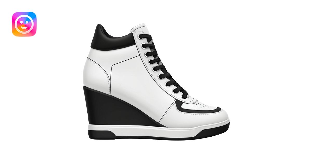 line art wedge sneakers emoji | AI Emoji Generator