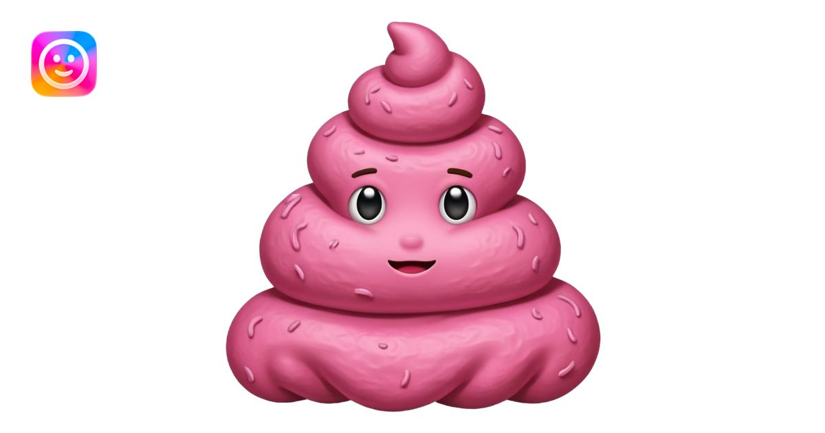 Pink 💩 realistic looks like the brown poop I just did emoji | AI Emoji ...