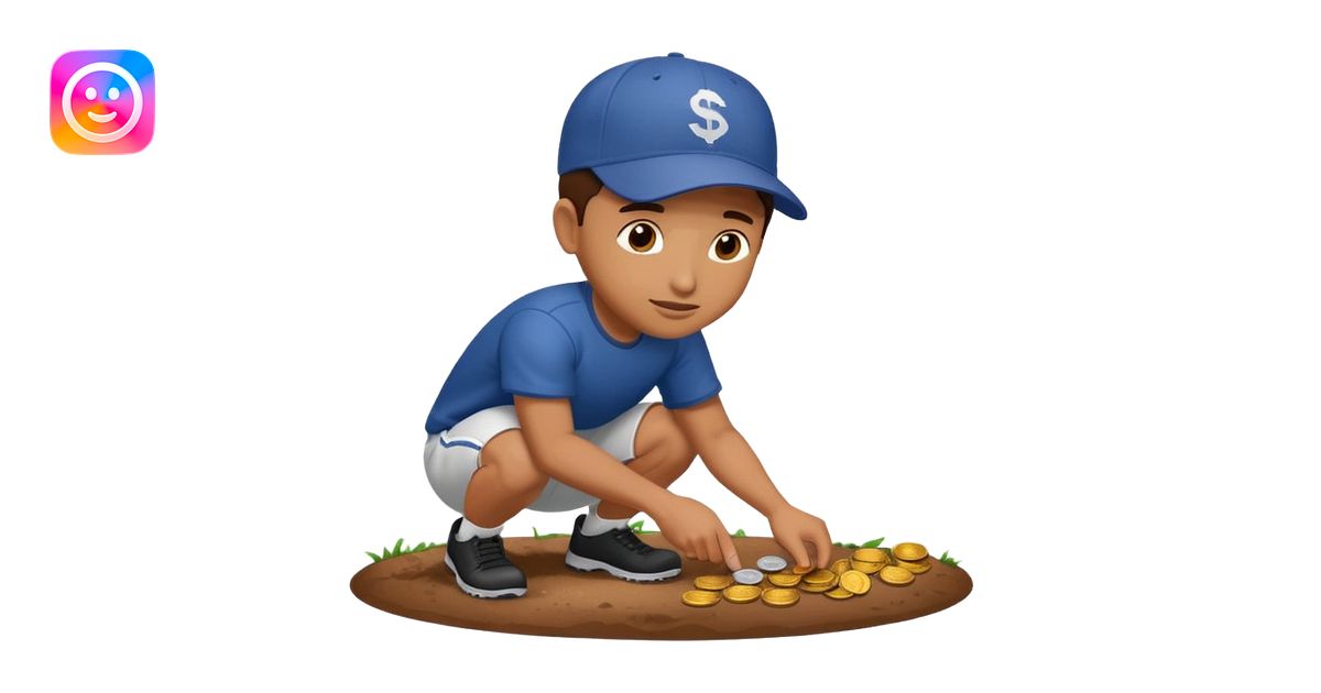 Person picking up pennies from the ground emoji | AI Emoji Generator