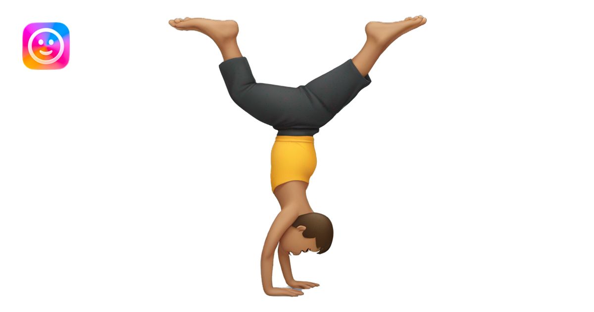 Person doing a Handstand emoji | AI Emoji Generator