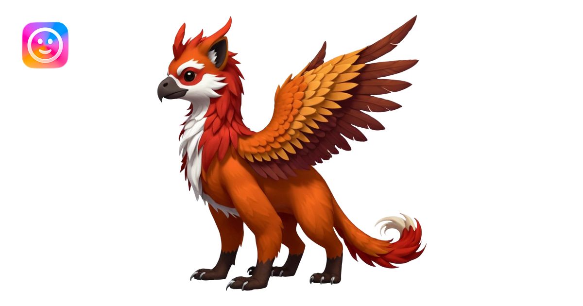 4-legged realistic scaly winged long-big-beaked Gryphon-Griffin ...