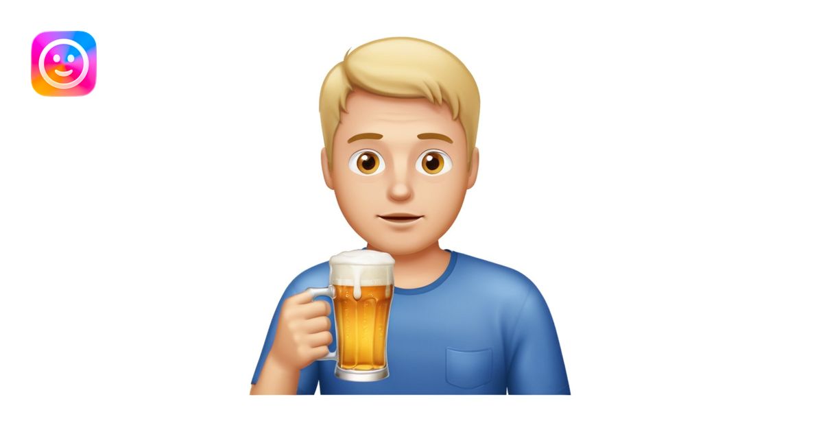 A man drinking beer emoji | AI Emoji Generator