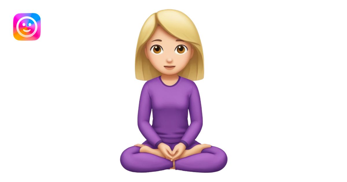 girl sitting on knees emoji | AI Emoji Generator