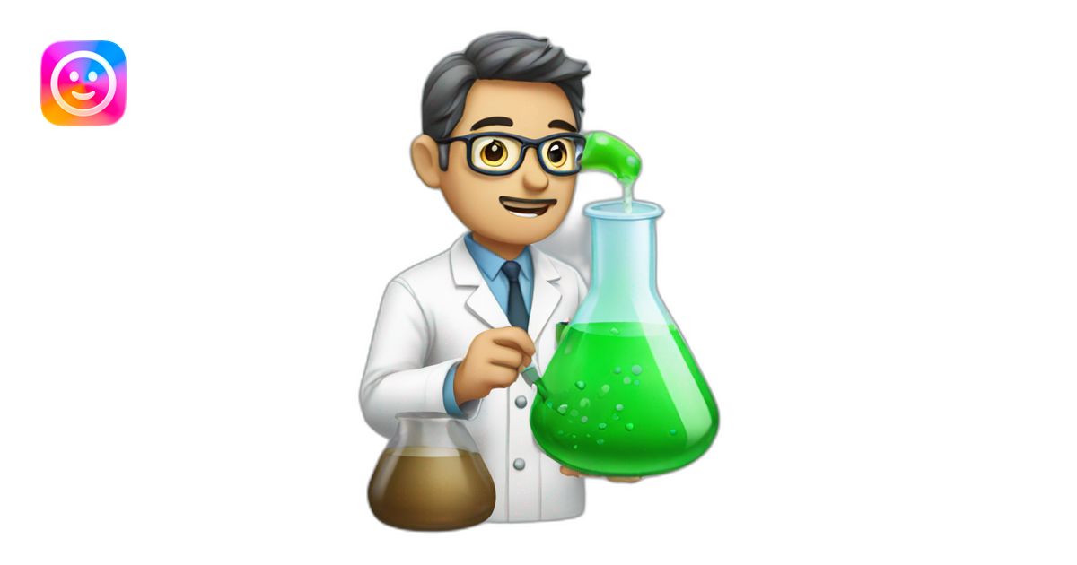 Scientist making an experiment emoji | AI Emoji Generator