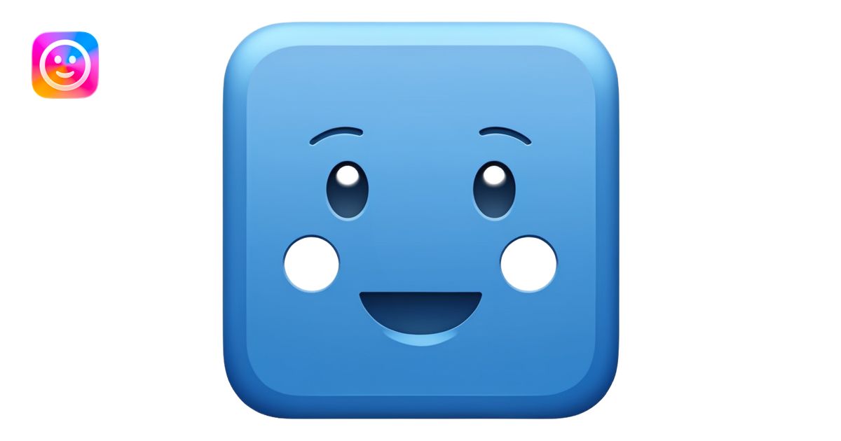blue square with white letters HIS emoji | AI Emoji Generator