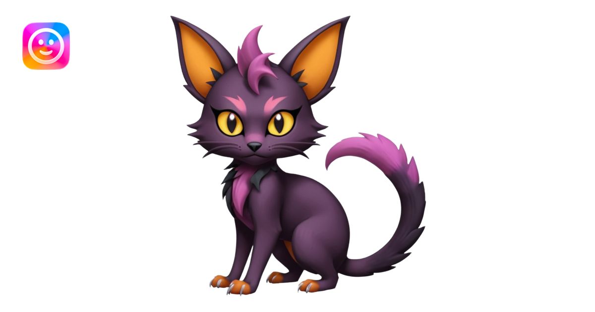 Black edgy cute Noivern-Noibat-Purloin-Torracat-Lykoi-Caracal-cat ...