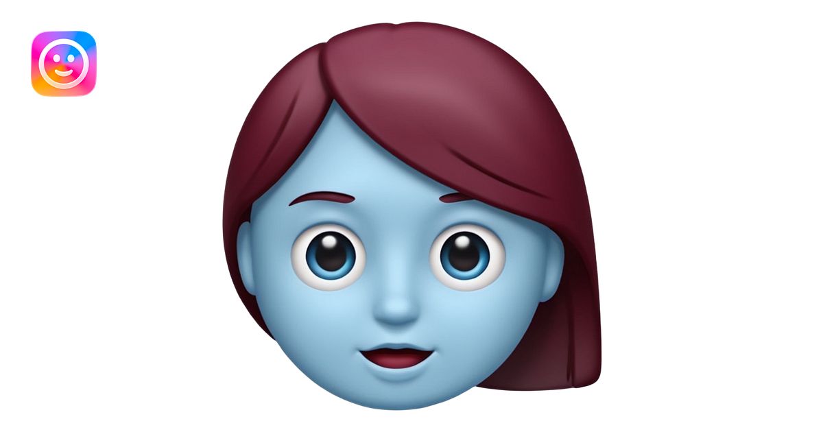 dark burgandy and light blue colour instead emoji | AI Emoji Generator