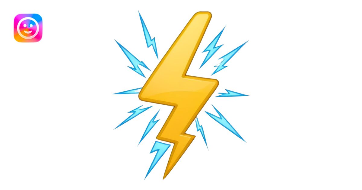 Exclamation point with lightning bolt instead of stick emoji | AI Emoji ...