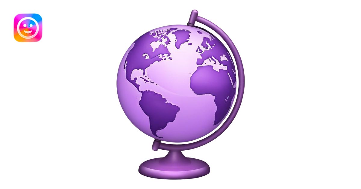 light purple globe emoji | AI Emoji Generator