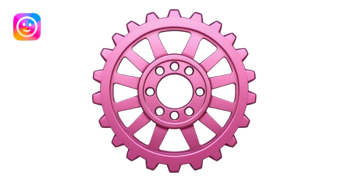 pink setting gear emoji | AI Emoji Generator