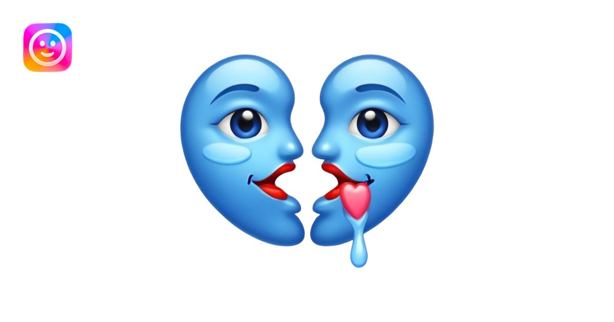 Blue kiss mark emoji | AI Emoji Generator