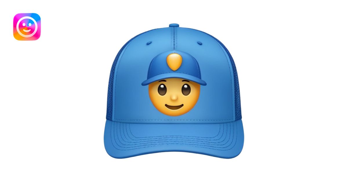 Trucker hat with the same angle as this 🧢 emoji | AI Emoji Generator