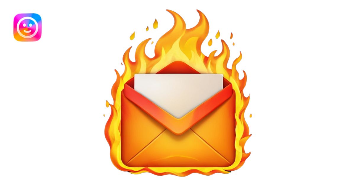 Email with fire emoji | AI Emoji Generator