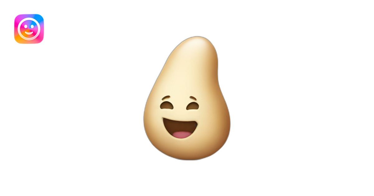 Bean with a smile emoji | AI Emoji Generator