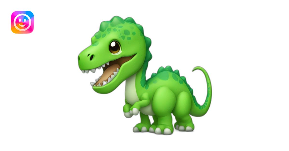 judgy Dinosaur green emoji | AI Emoji Generator
