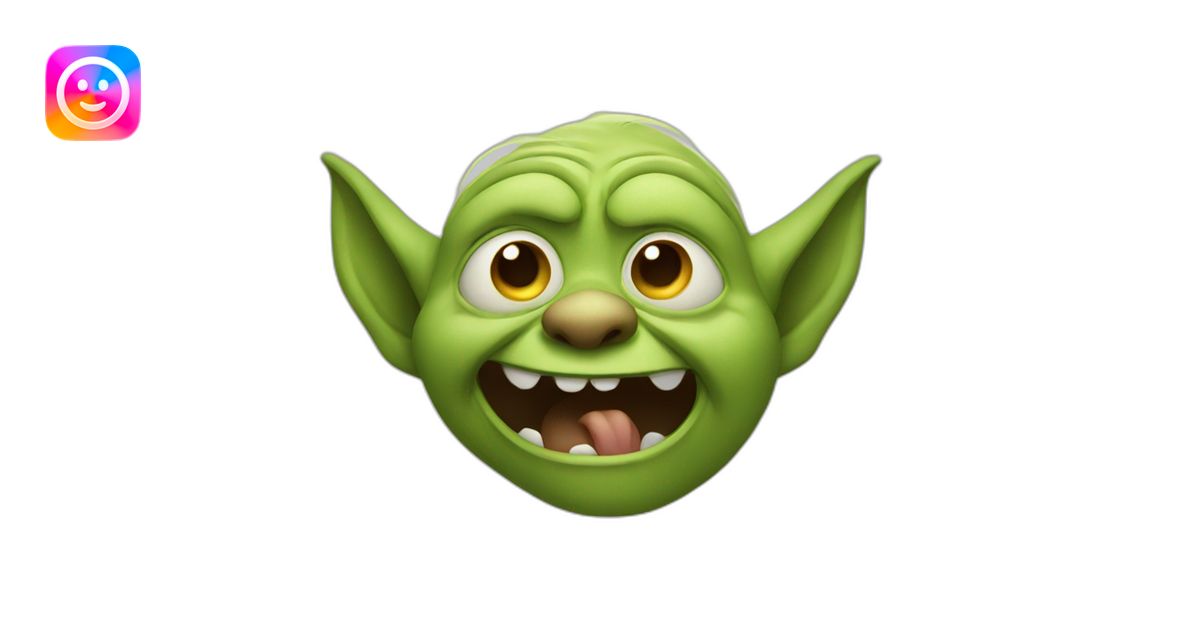 happy crying goblin emoji | AI Emoji Generator