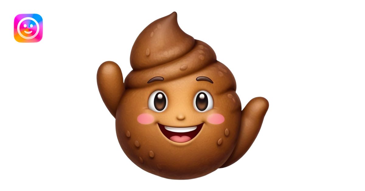 hand presenting a smiling poo emoji emoji | AI Emoji Generator