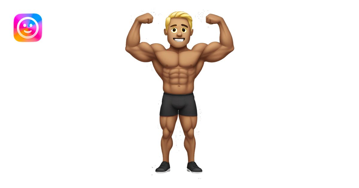 muscle man from side emoji | AI Emoji Generator