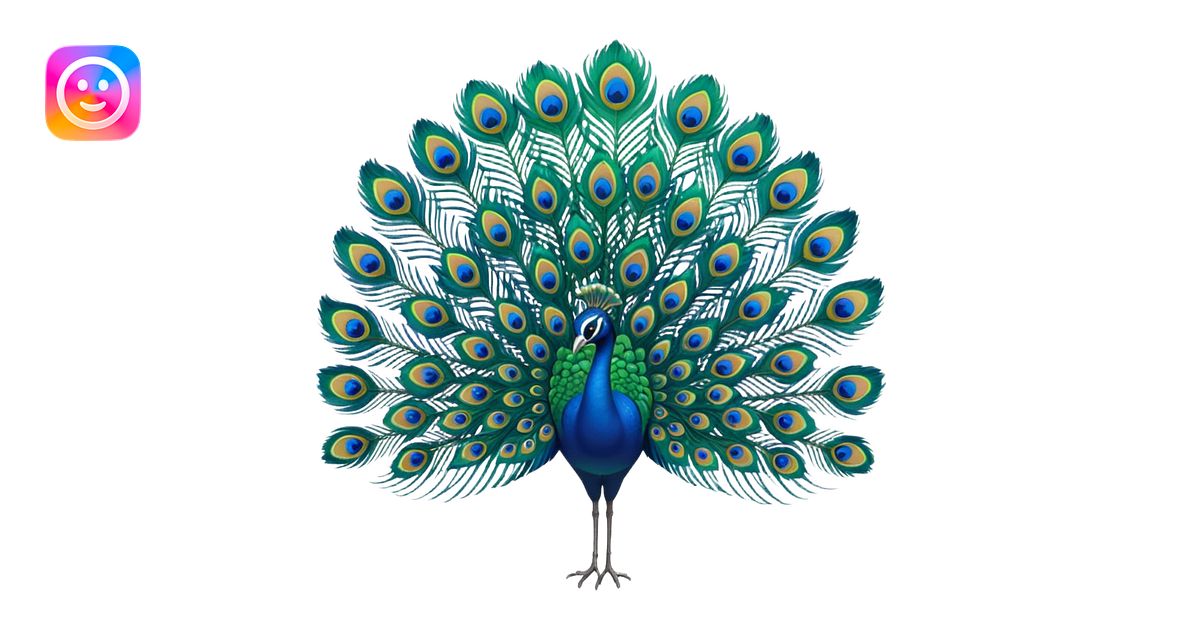 create a single peacock feather emoji emoji | AI Emoji Generator