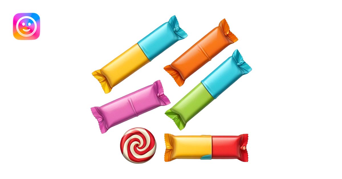 retro candy wrapped individual emoji | AI Emoji Generator