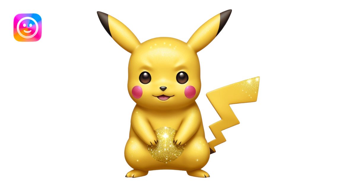 glitter pokemon pikachu emoji | AI Emoji Generator