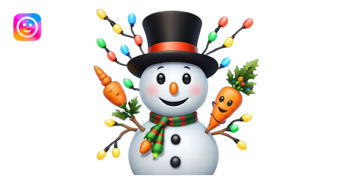 emoji snowman with christmas decor emoji | AI Emoji Generator