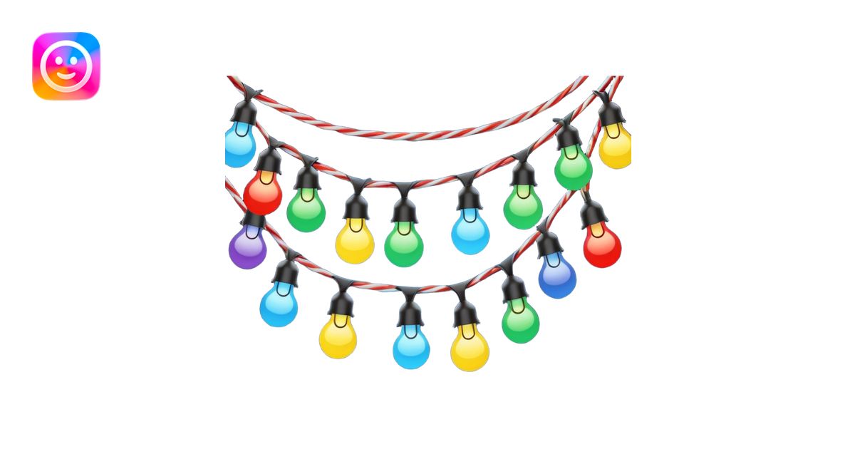 Large chritsmas lights emoji | AI Emoji Generator