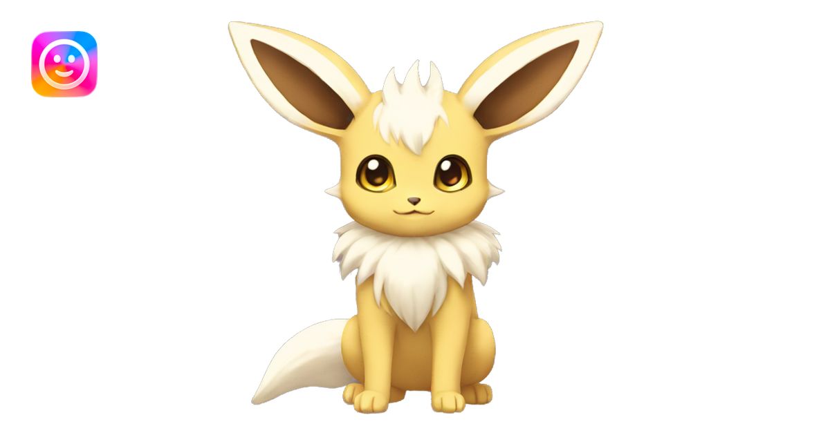 Kawaii Eeveelution-Cute-Pokémon-fusion full body emoji | AI Emoji Generator