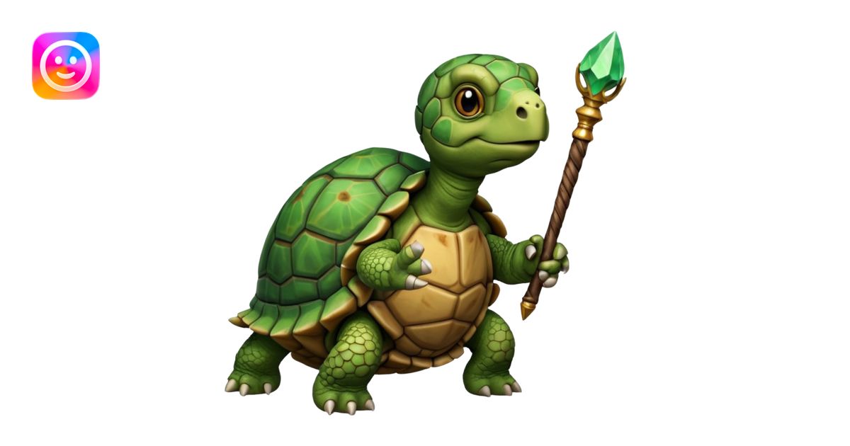 tortiose with scepter emoji | AI Emoji Generator