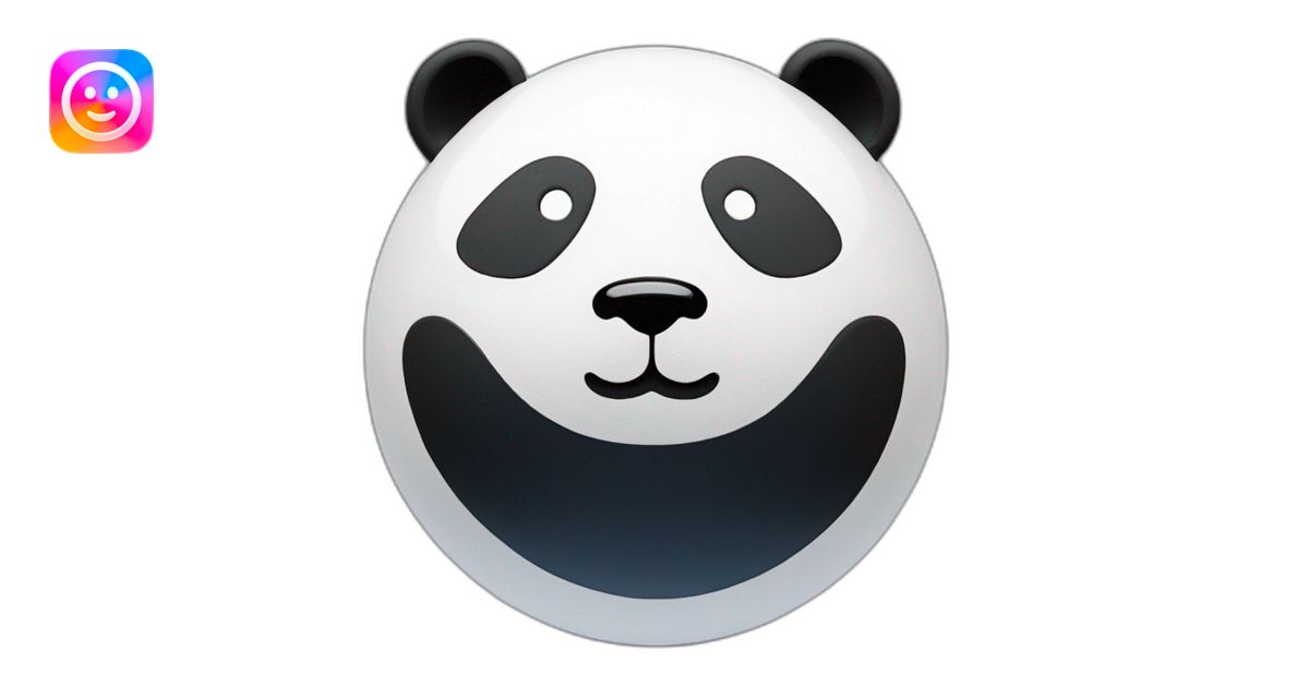 3d sphere with a panda emoji | AI Emoji Generator