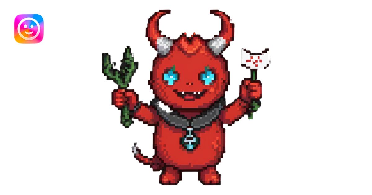 devil character saying thank you illustration | AI Emoji Generator