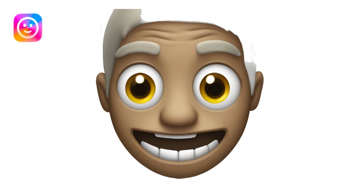 troll eyes with simple smile emoji | AI Emoji Generator