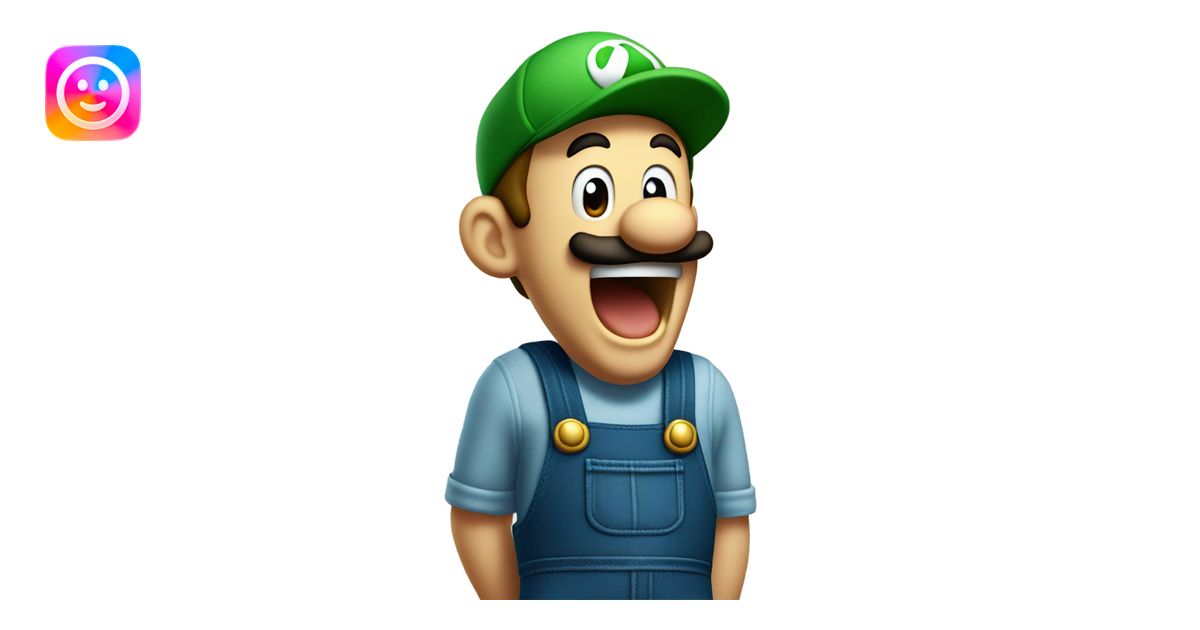 Yawning Luigi emoji | AI Emoji Generator