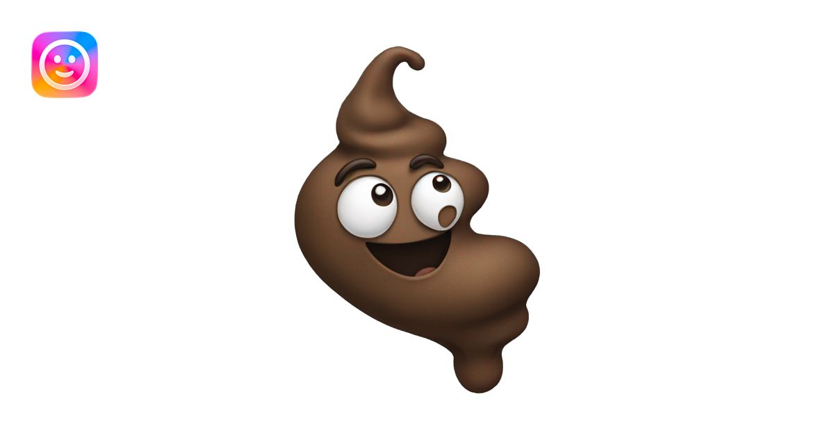 Flying poop emoji | AI Emoji Generator