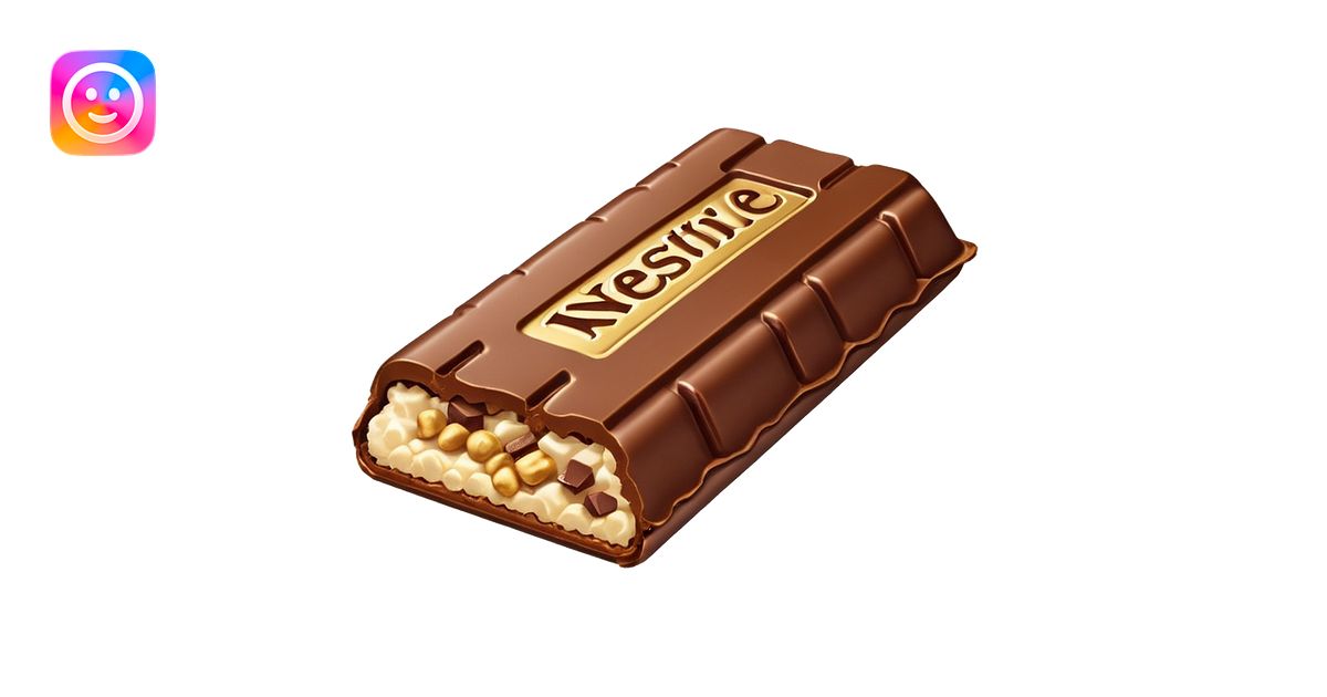 Nestle crunch bar bitten emoji | AI Emoji Generator