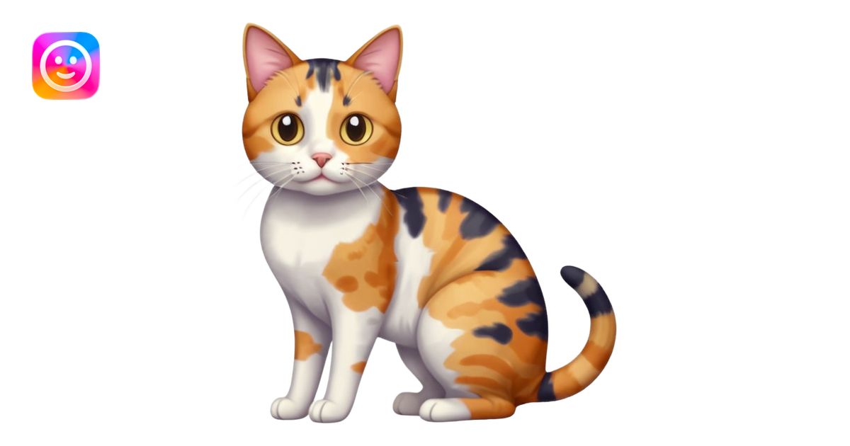 full body anxious looking colourful patchy calico tabby cat with tiny ...