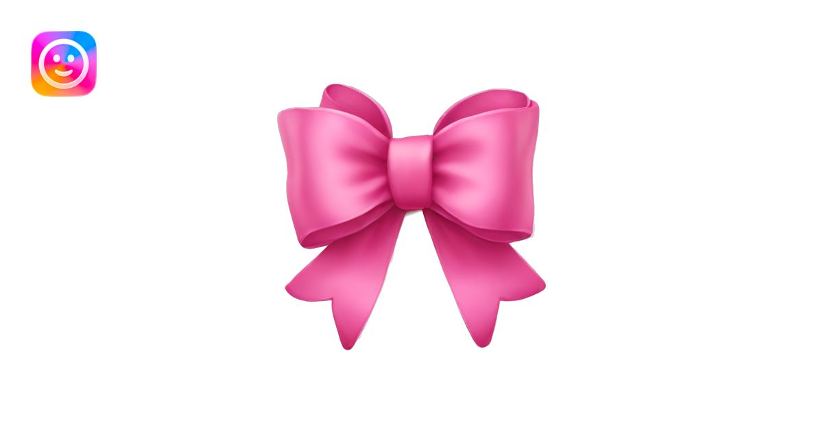 cute christmas pink bow emoji | AI Emoji Generator