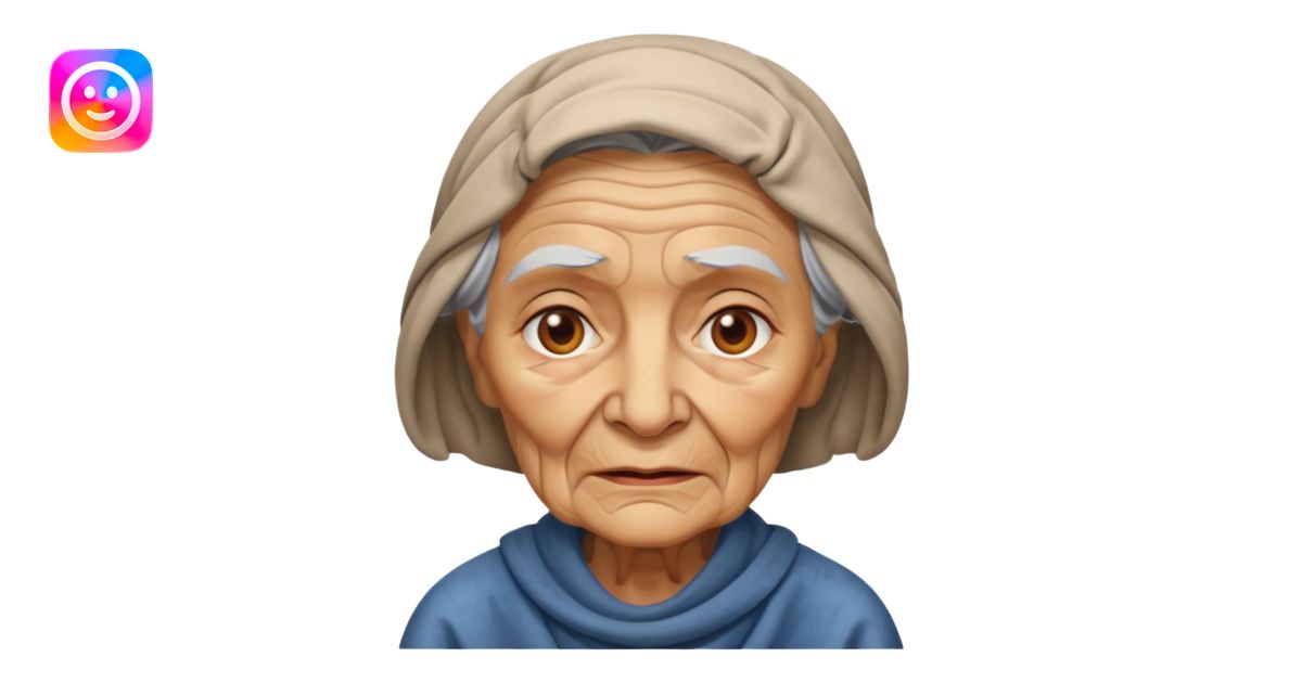 oldwoman, old age emoji | AI Emoji Generator